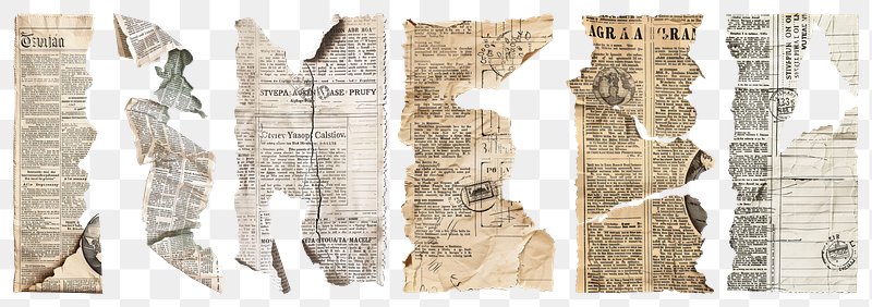 Vintage torn newspaper letters, PNG | Premium PNG - rawpixel