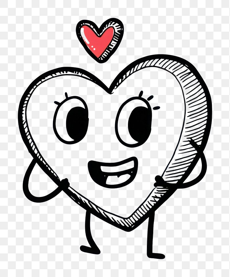 Black And White Heart Drawing Images | Free Photos, PNG Stickers ...