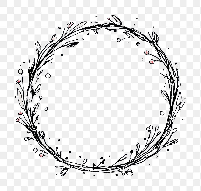 Elegant blue floral wreath illustration | Free Photo Illustration ...