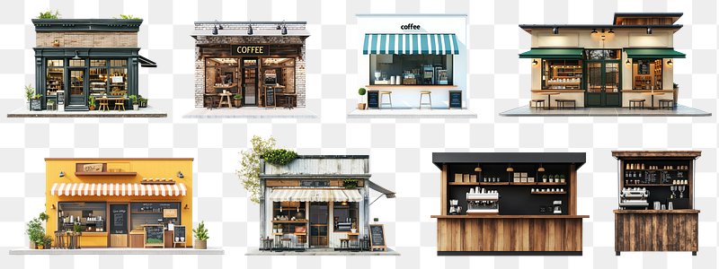 PNG Coffee shop facade architecture | Free PNG - rawpixel