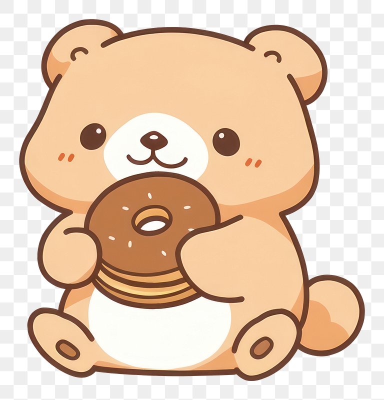 Cute Bear Holding A Cookie Images | Free Photos, PNG Stickers ...