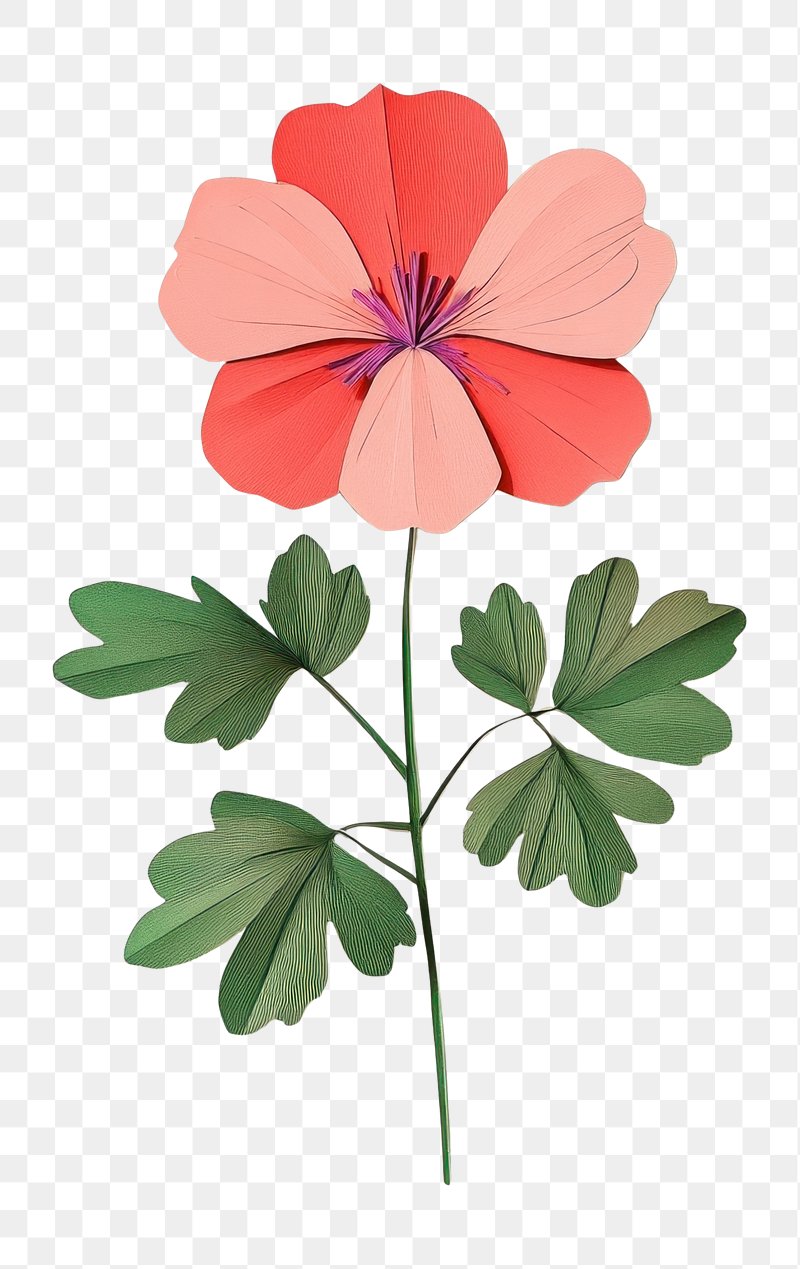 PNG Geranium flower paper craft | Free PNG - rawpixel