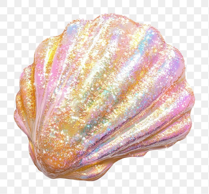 Holographic seashell illustration digital pastel | Free Photo ...