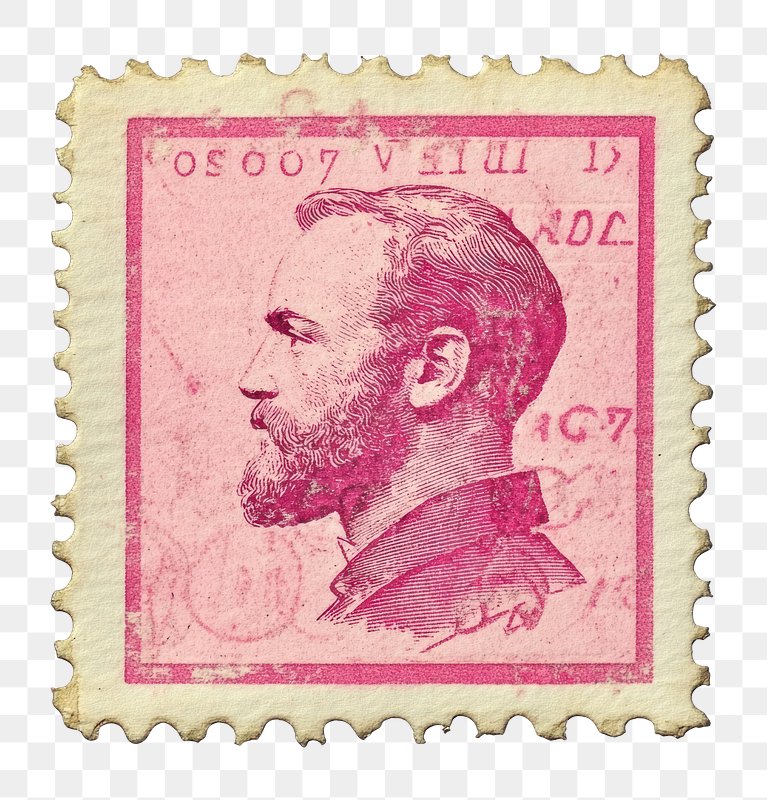 Vintage postage stamp pink illustration | Free Photo - rawpixel
