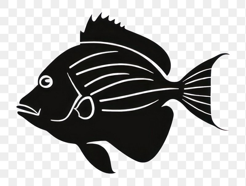 PNG Triggerfish silhouette illustration simple | Free PNG - rawpixel