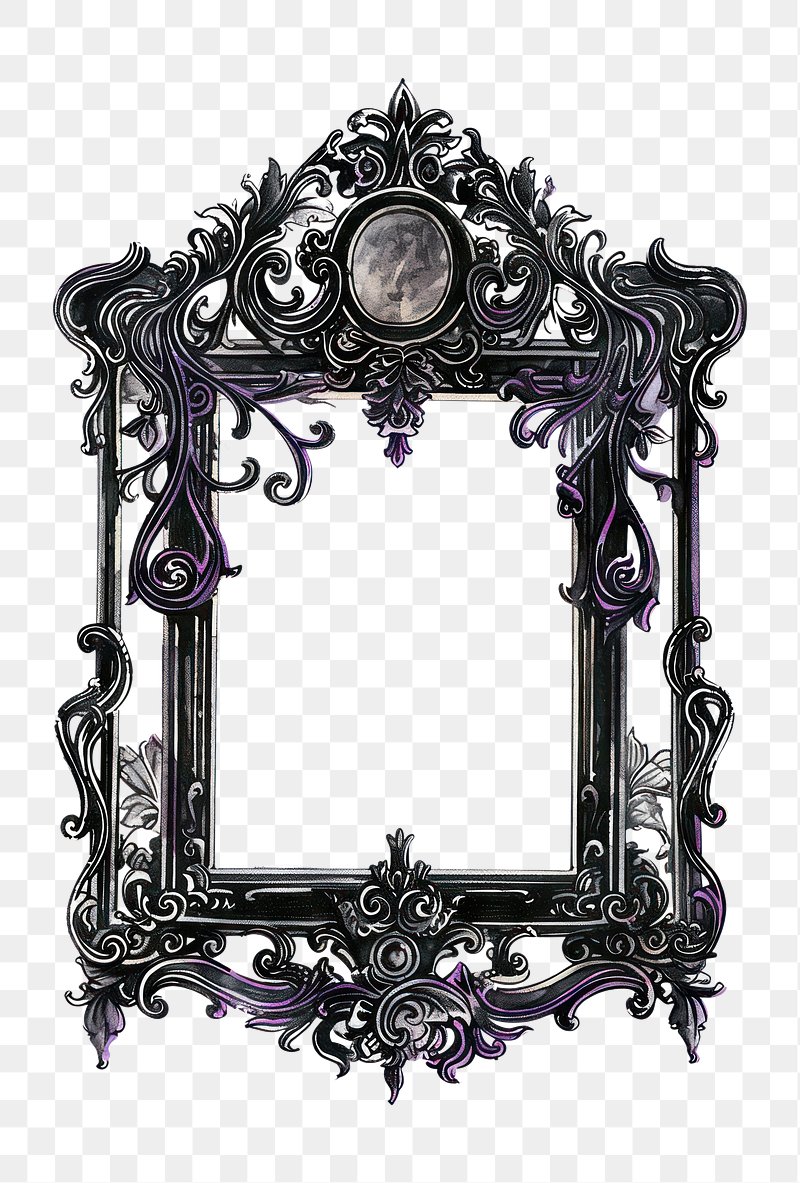 PNG Oval frame roses gothic | Free PNG - rawpixel