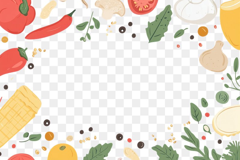 PNG Food Ingredient Border illustration | Free PNG - rawpixel