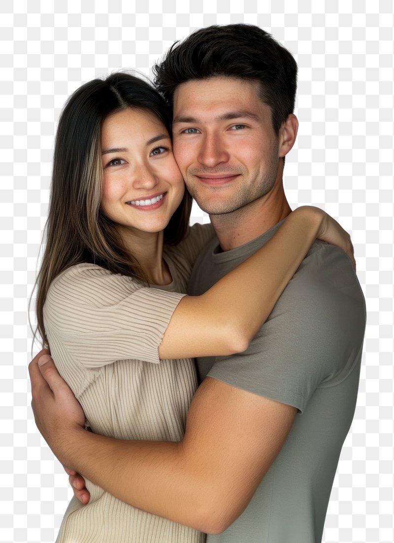 PNG Happy couple embrace each | Free PNG - rawpixel
