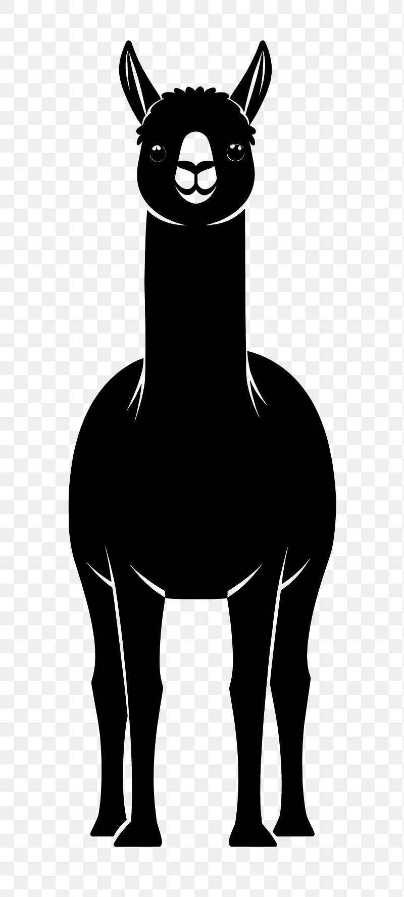 PNG Simple alpaca linear silhouette | Free PNG - rawpixel
