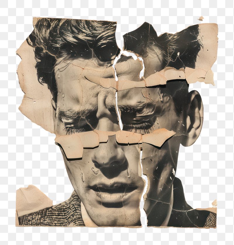 Woman crying collage cutouts vintage | Free Photo Illustration - rawpixel