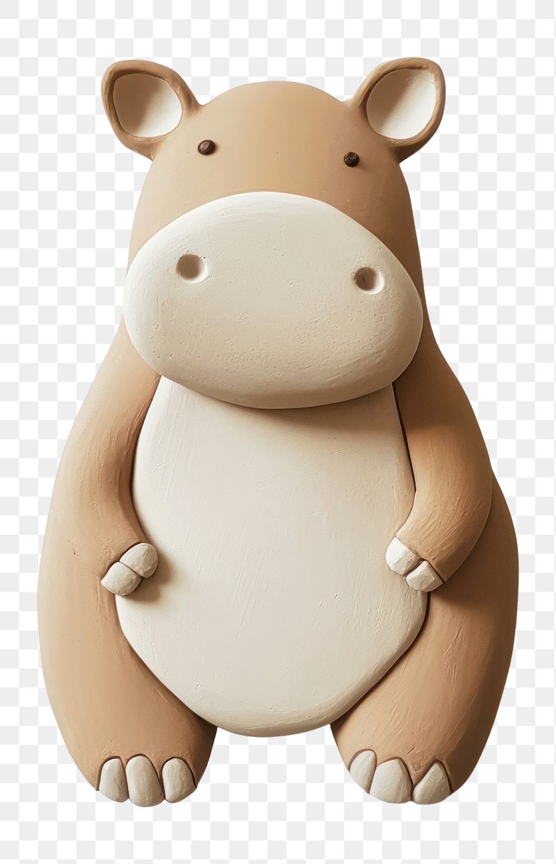 PNG 2d clay hippo animal | Free PNG - rawpixel
