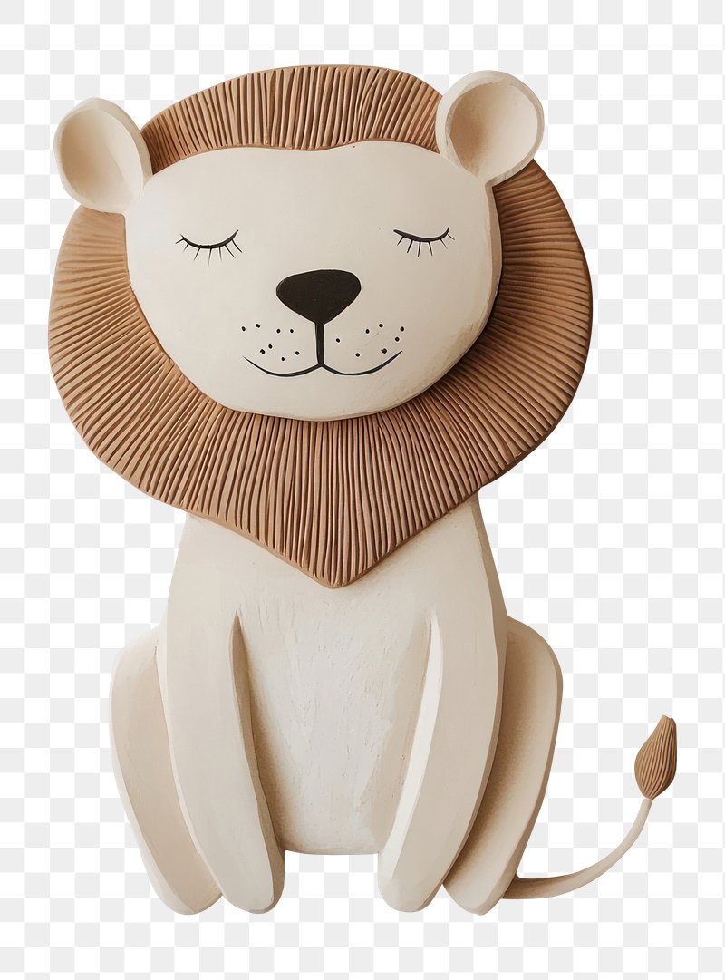 PNG 2d clay lion cute | Free PNG - rawpixel