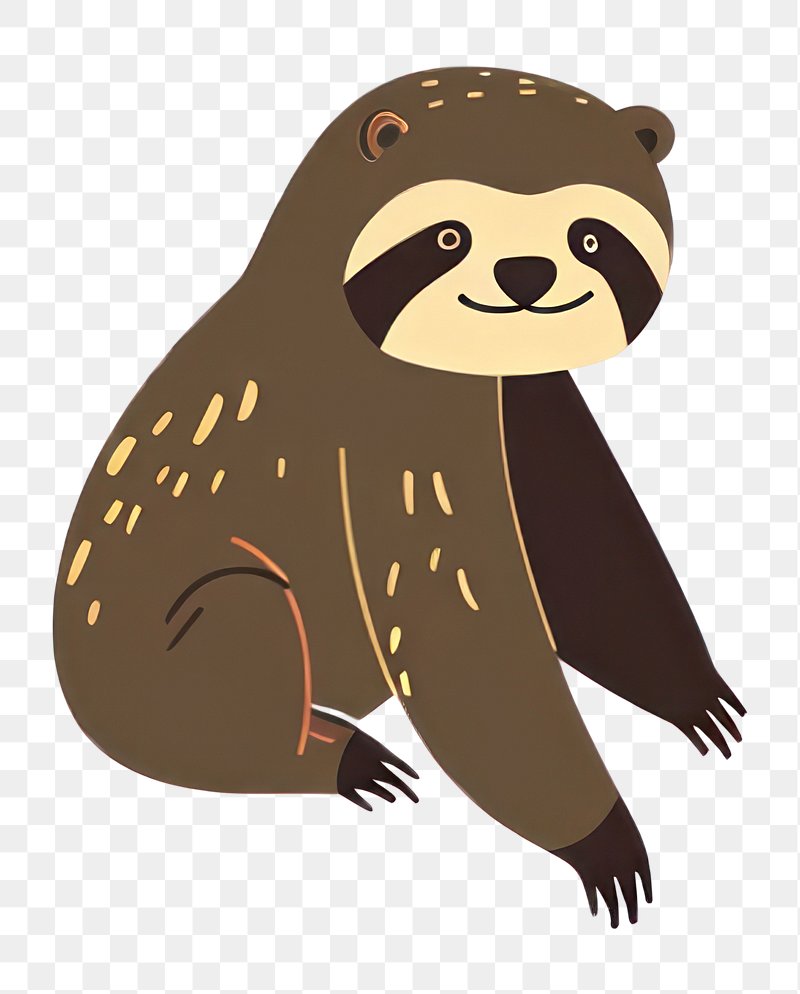 PNG Sloths jungle animal set | Free PNG - rawpixel