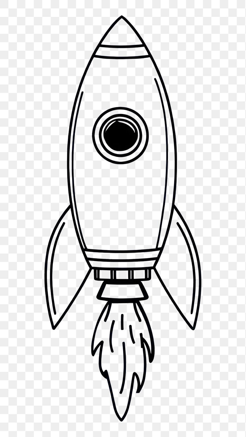 Rocket Line Drawing Images | Free Photos, PNG Stickers, Wallpapers ...