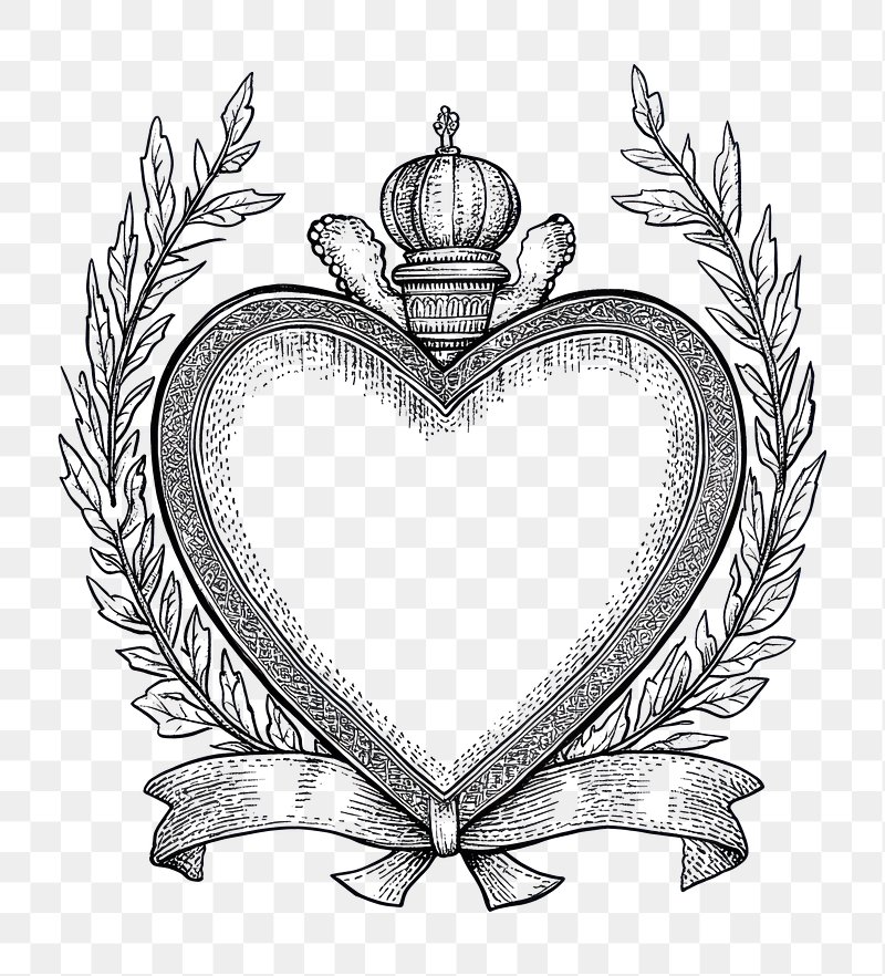 Black And White Heart Drawing Images | Free Photos, PNG Stickers ...