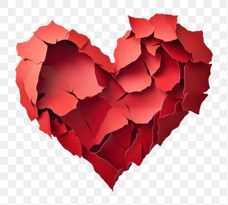 PNG Red paper heart shape | Free PNG - rawpixel