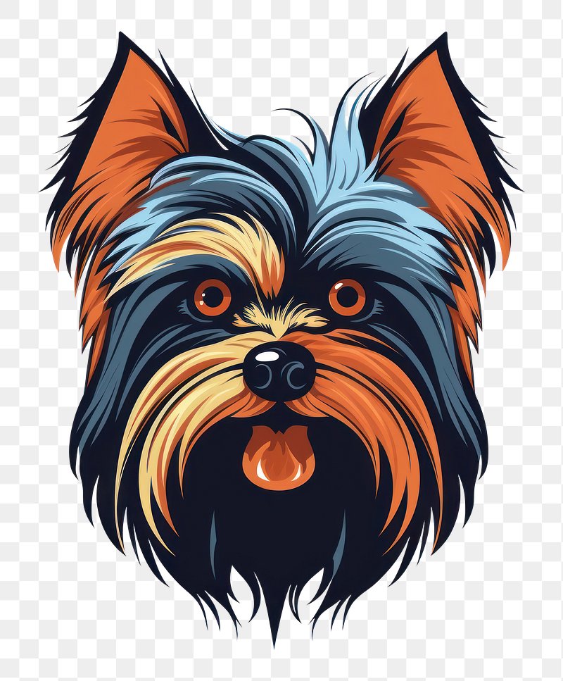 Yorkshire terrier face retro logo | Free Vector - rawpixel