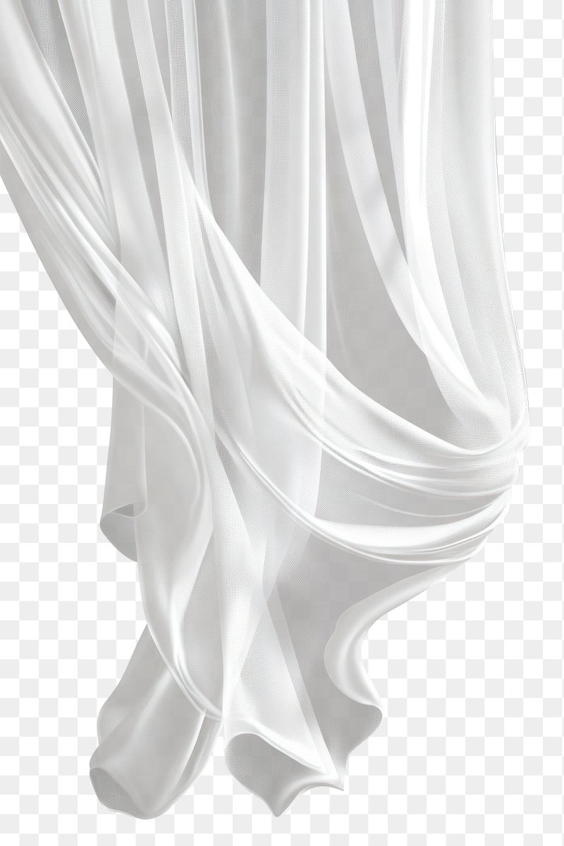 PNG White curtain hanging fabric | Free PNG - rawpixel