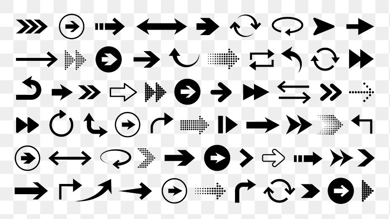 PNG Diverse arrow icons collection | Premium PNG - rawpixel