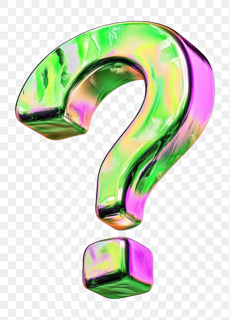 3d Rainbow Question Mark