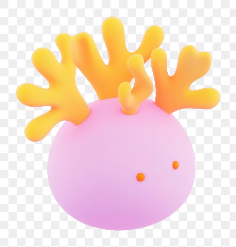 Coral character cartoon green | Free Photo Illustration - rawpixel