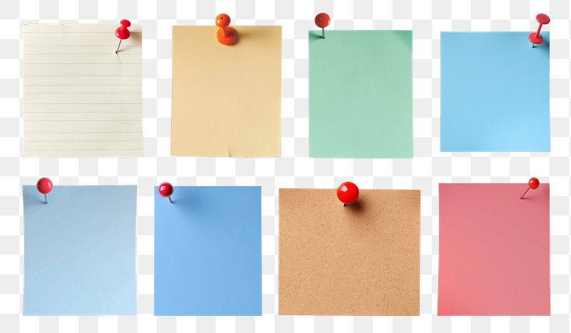 PNG Colorful pinned sticky notes | Premium PNG - rawpixel
