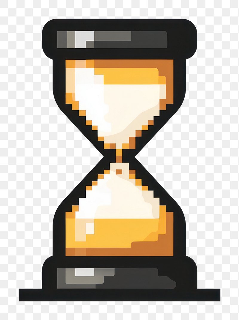 Loading icon hourglass pixel style | Free Photo Illustration - rawpixel