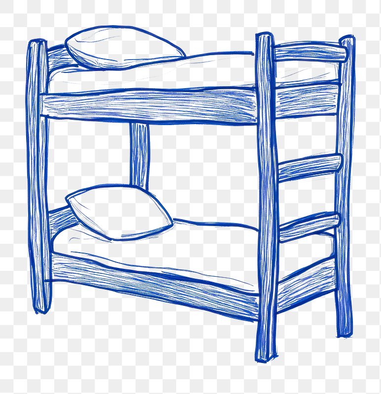 PNG Outline Bunk bed furniture | Free PNG - rawpixel