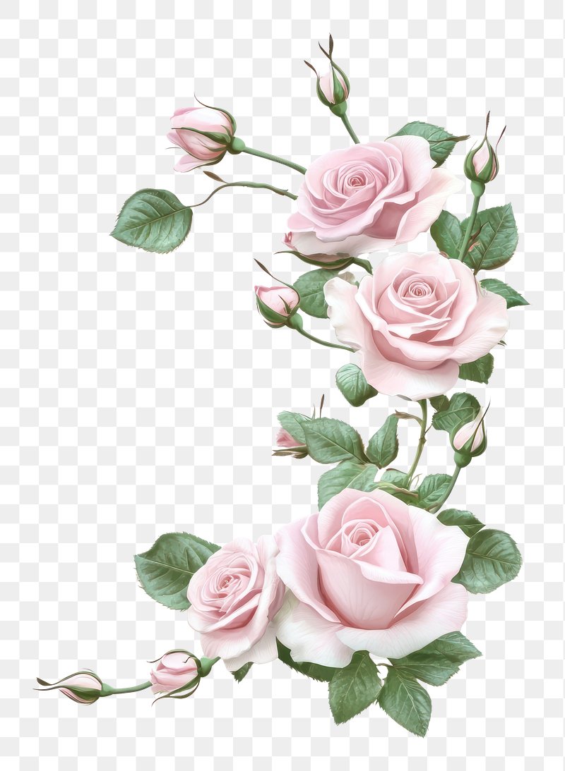 PNG Rose vine corner roses | Free PNG - rawpixel