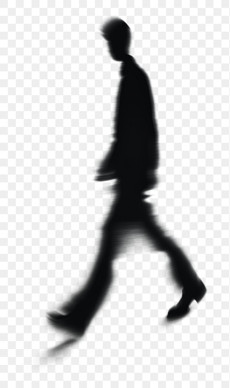 PNG Shadow man walking silhouette | Free PNG - rawpixel