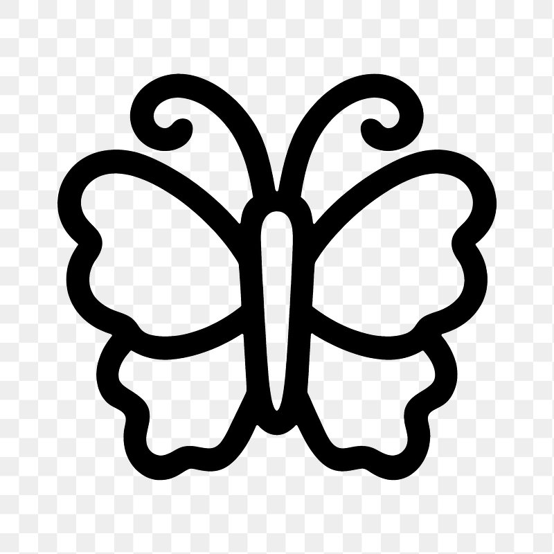 Butterfly Drawing Simple Background PNG Images | Free Photos, PNG ...