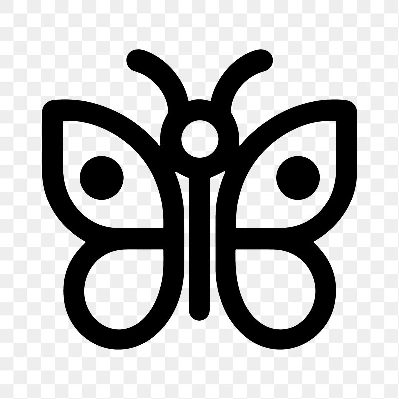 Butterfly Drawing Simple Black Images | Free Photos, PNG Stickers ...