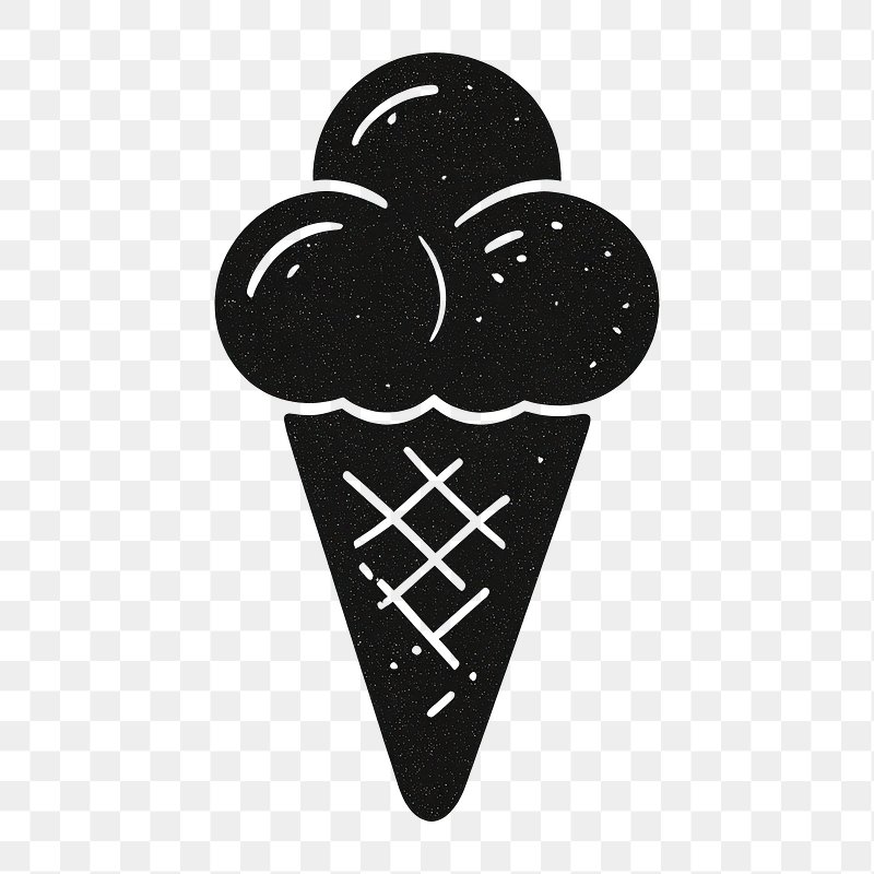 Ice Cream Transparent Black Images | Free Photos, PNG Stickers ...