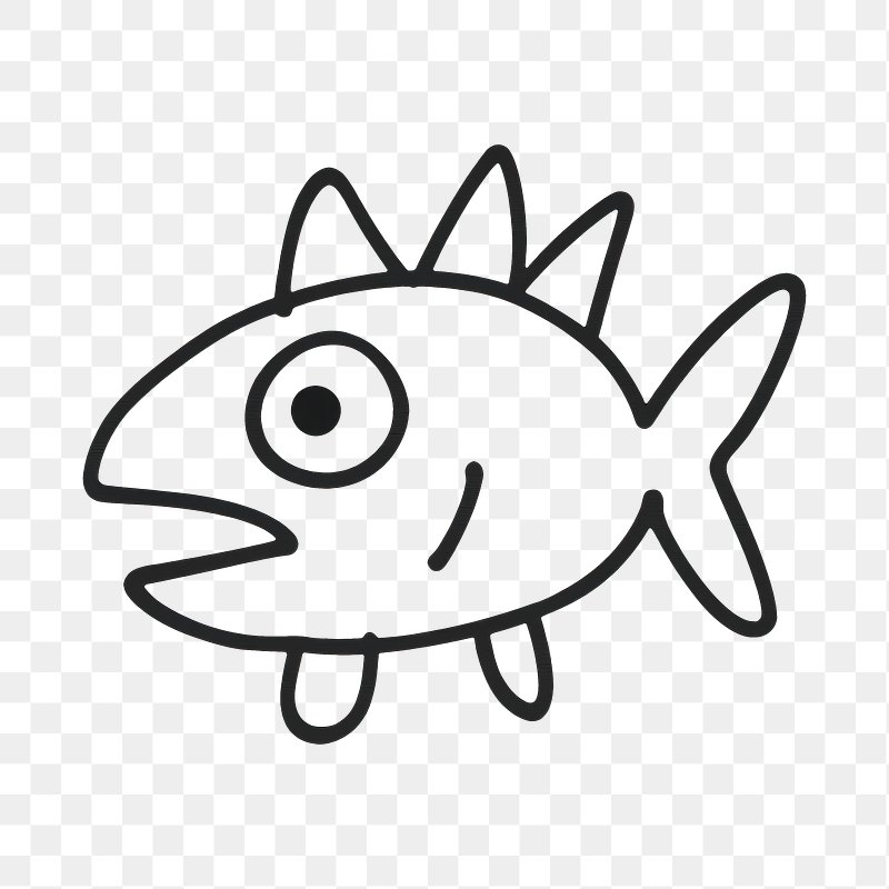 Black And White Fish Drawing Transparent Images | Free Photos, PNG ...