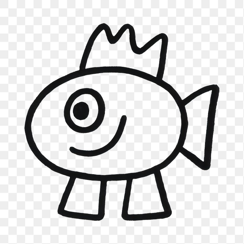 Black And White Fish Drawing Transparent Images | Free Photos, PNG ...