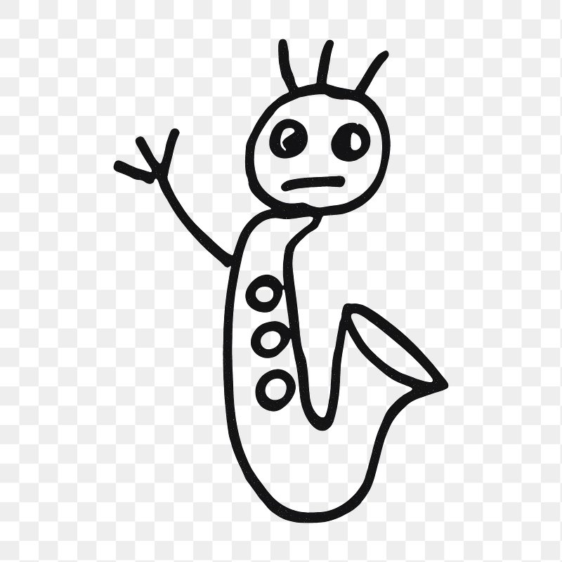 Saxophone+cartoon+drawing PNG Images | Free Photos, PNG Stickers ...