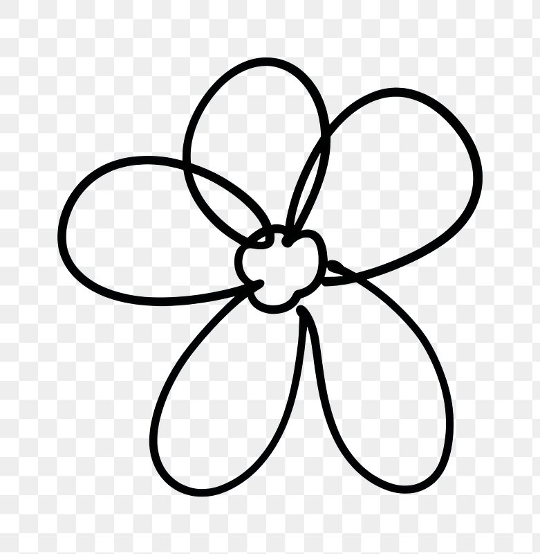 Flowers Simple Drawing Shadow Black Cartoon Images | Free Photos, PNG ...