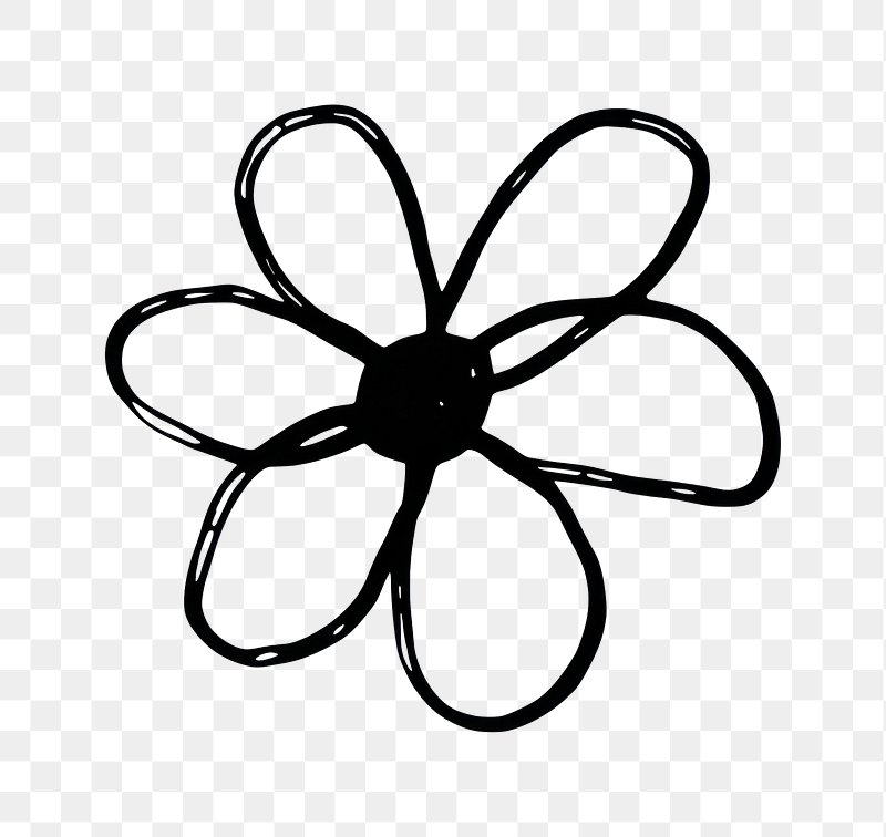 Flowers Simple Drawing Shadow Black Cartoon Images | Free Photos, PNG ...
