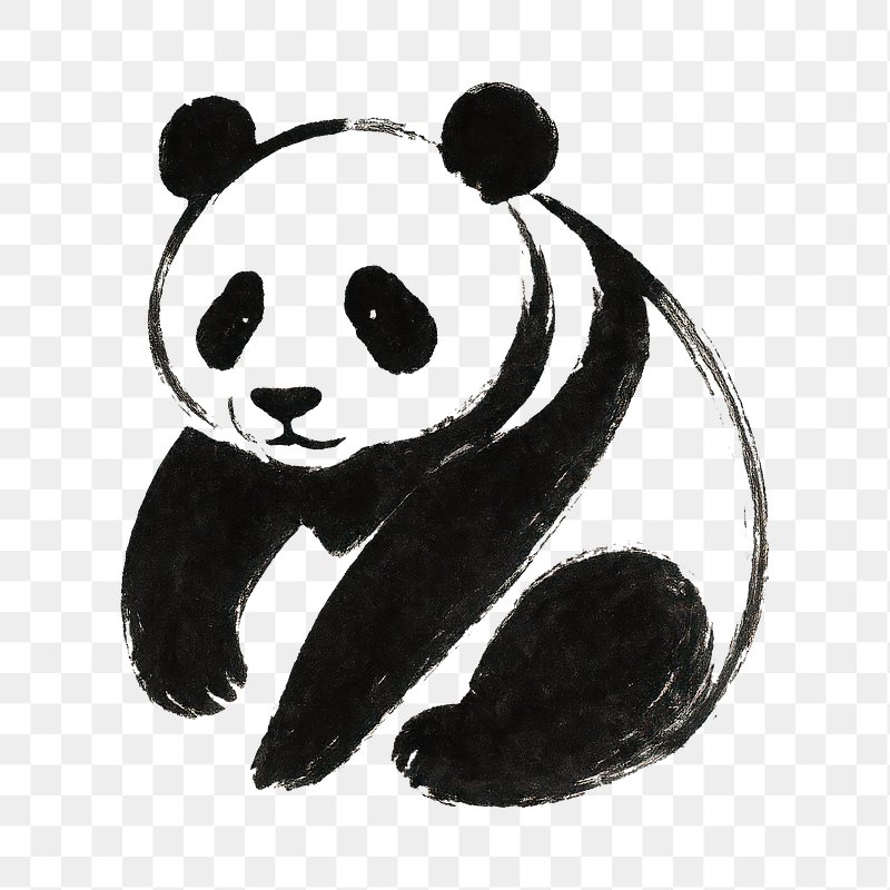 Panda+white Art Images | Free Photos, PNG Stickers, Wallpapers & Backgrounds - rawpixel