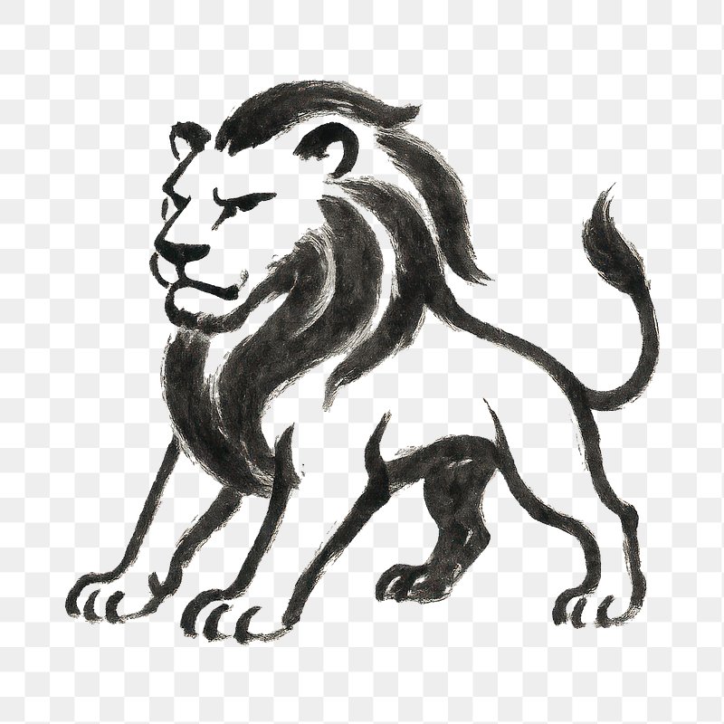 Black+lion Drawing Images | Free Photos, PNG Stickers, Wallpapers ...