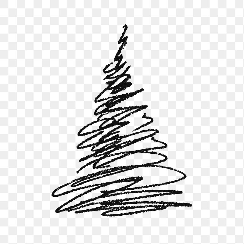 Christmas Tree Sketch Drawing Isolated Images | Free Photos, PNG ...