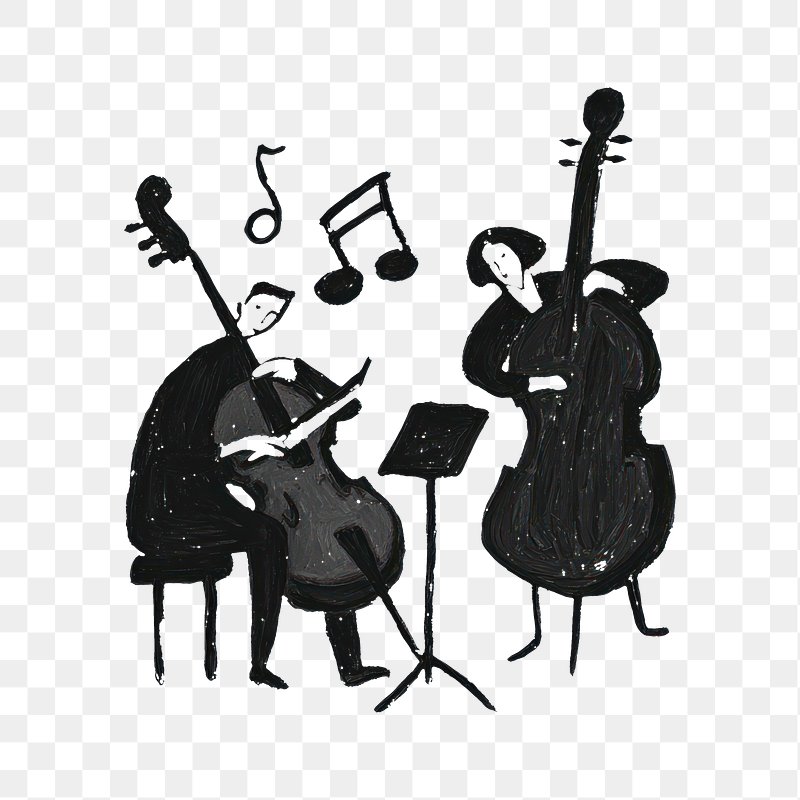 Music Instruments Black And White PNG Drawing Images | Free Photos, PNG ...