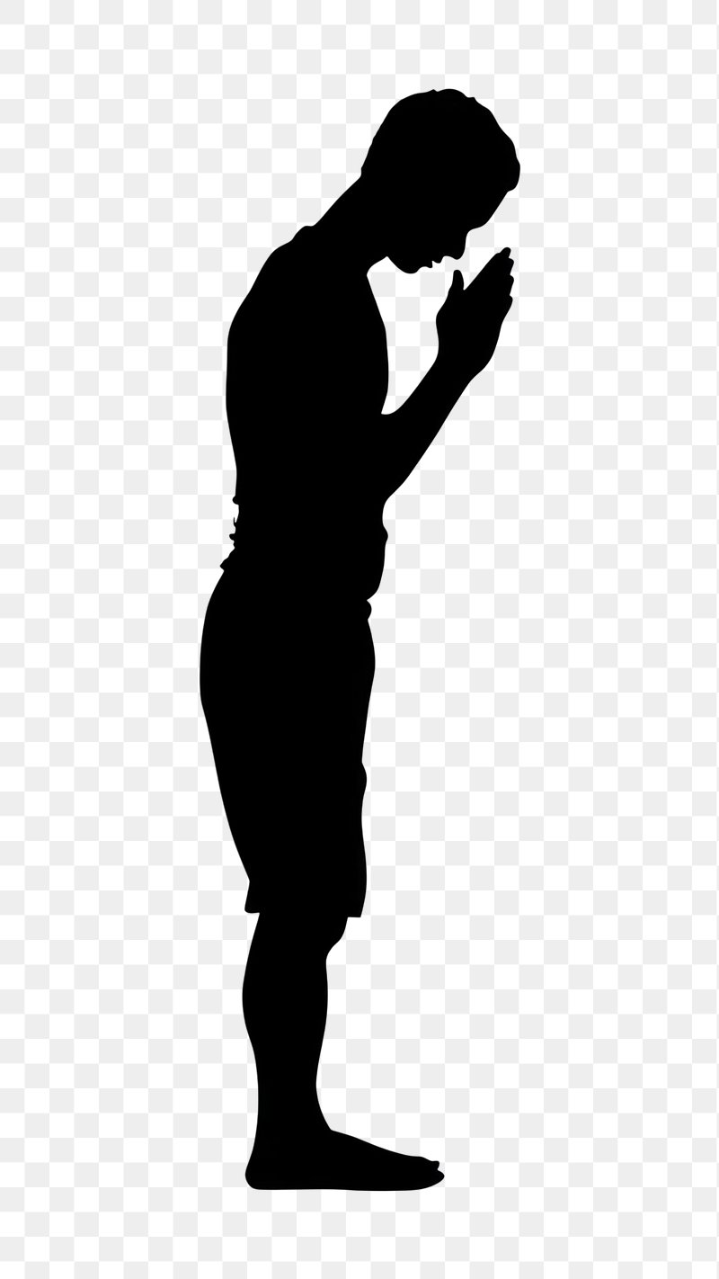 Pray+man PNG Black Images | Free Photos, PNG Stickers, Wallpapers ...