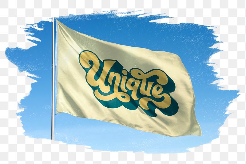 Waving unique png flag, brush | Premium PNG - rawpixel