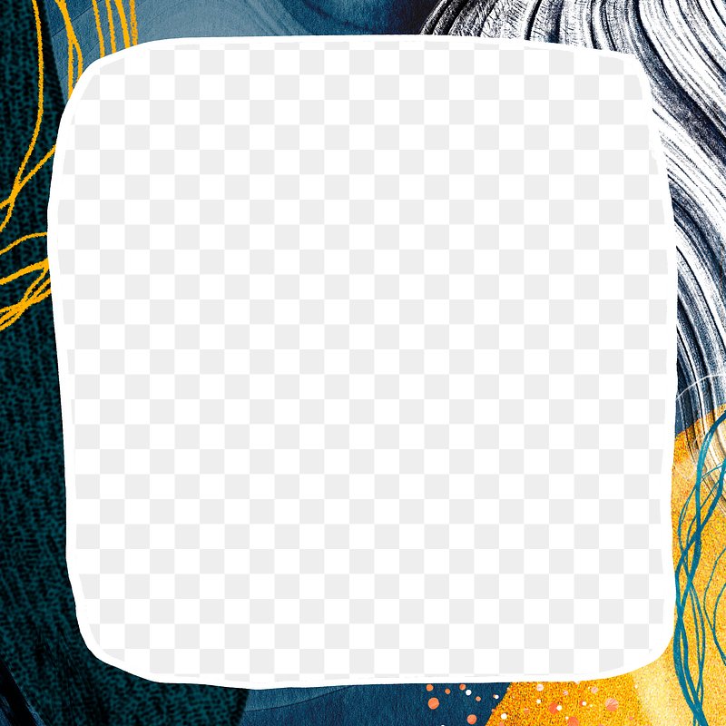 Rectangular frame png blue yellow | Premium PNG - rawpixel