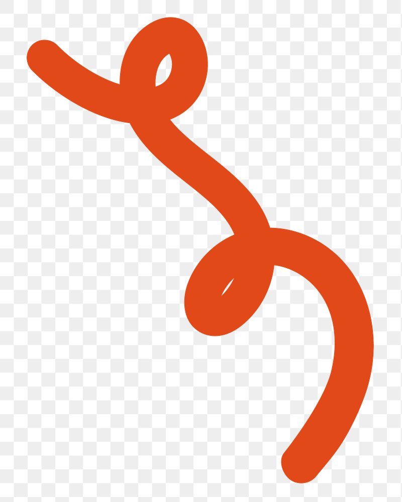 Squiggle red abstract shape sticker, | Premium PNG - rawpixel