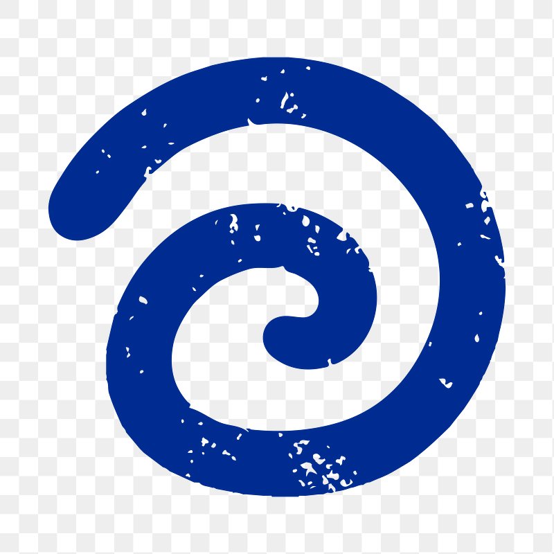 Blue spiral png shape, transparent | Premium PNG - rawpixel