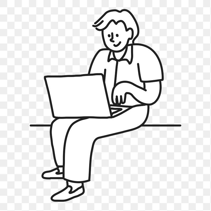 Laptop Line Art PNG Images | Free Photos, PNG Stickers, Wallpapers ...