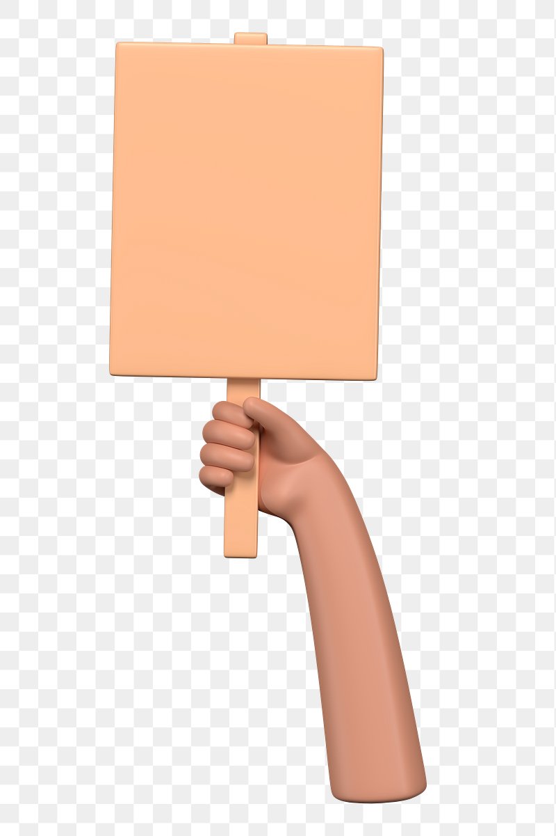 PNG 3D hand holding sign, | Free PNG - rawpixel