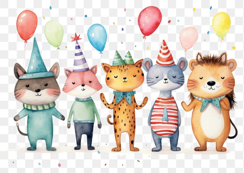 PNG Animal balloon mammal party. | Free PNG - rawpixel